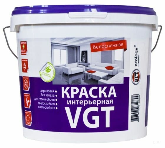 Интерьерная влагостойкая краска VGT вд ак 2180 11601489
