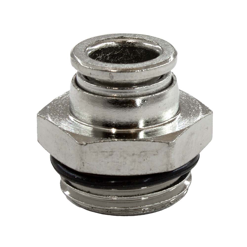 Пневмофитинг цанговый прямой Cn-I-1/2M-10 для полиуретановых и рильсановых трубок, Арт. 5048