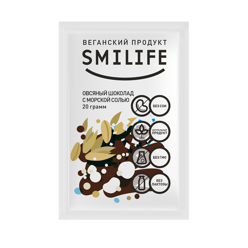 Смайлайф Шоколад Овсяный С Морской Солью 20Г