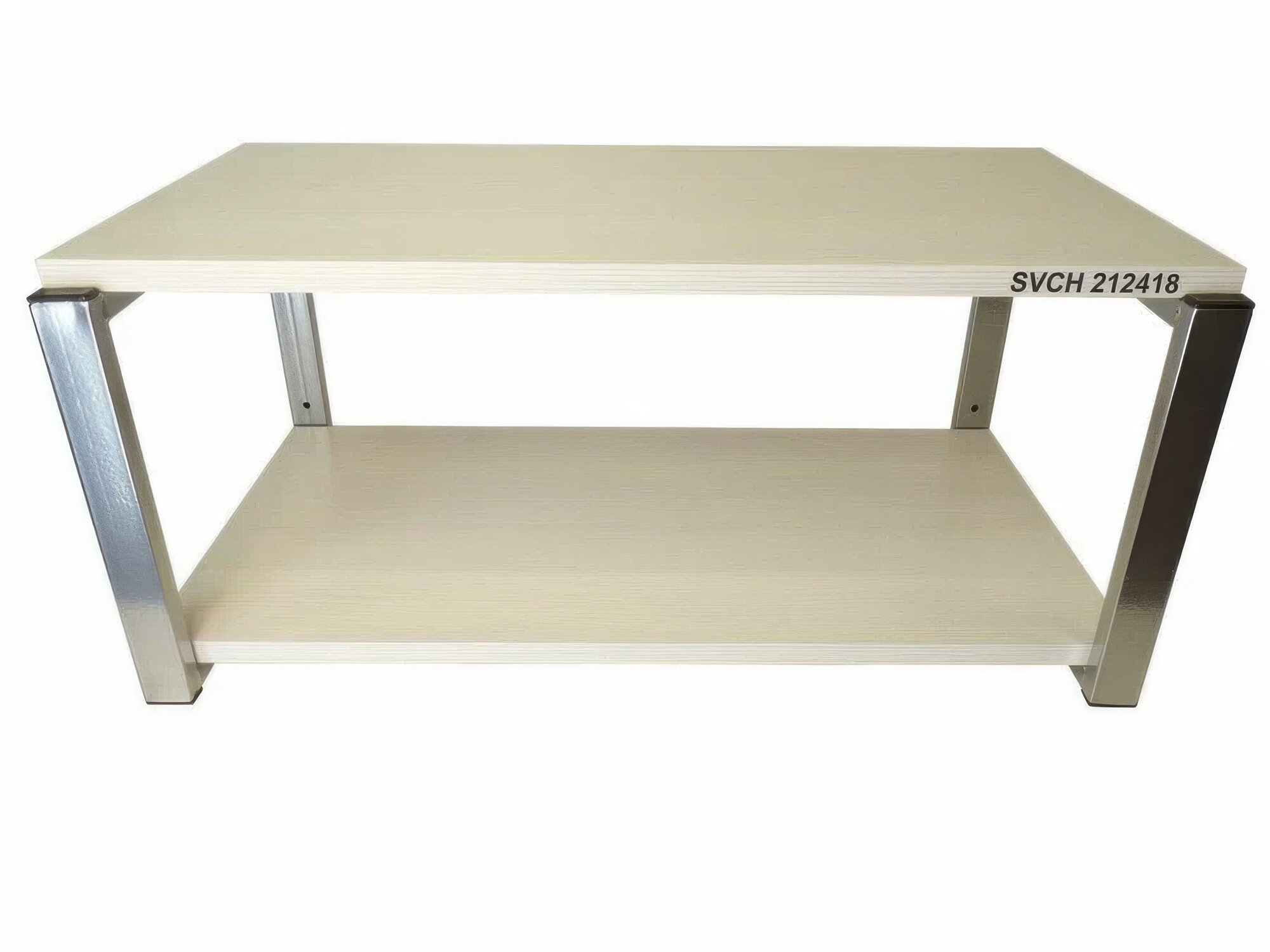 Полка для микроволновки GARROSS "SIBERIA 212418", 2 полки 30х60 см, высота 27 см, каркас серебристый, цвет полок сосна