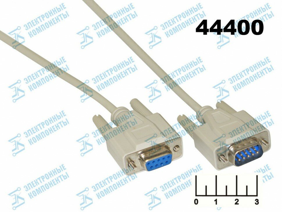 Шнур D-SUB 9pin-D-SUB 9pin гнездо 3м Dayton (08-003B)