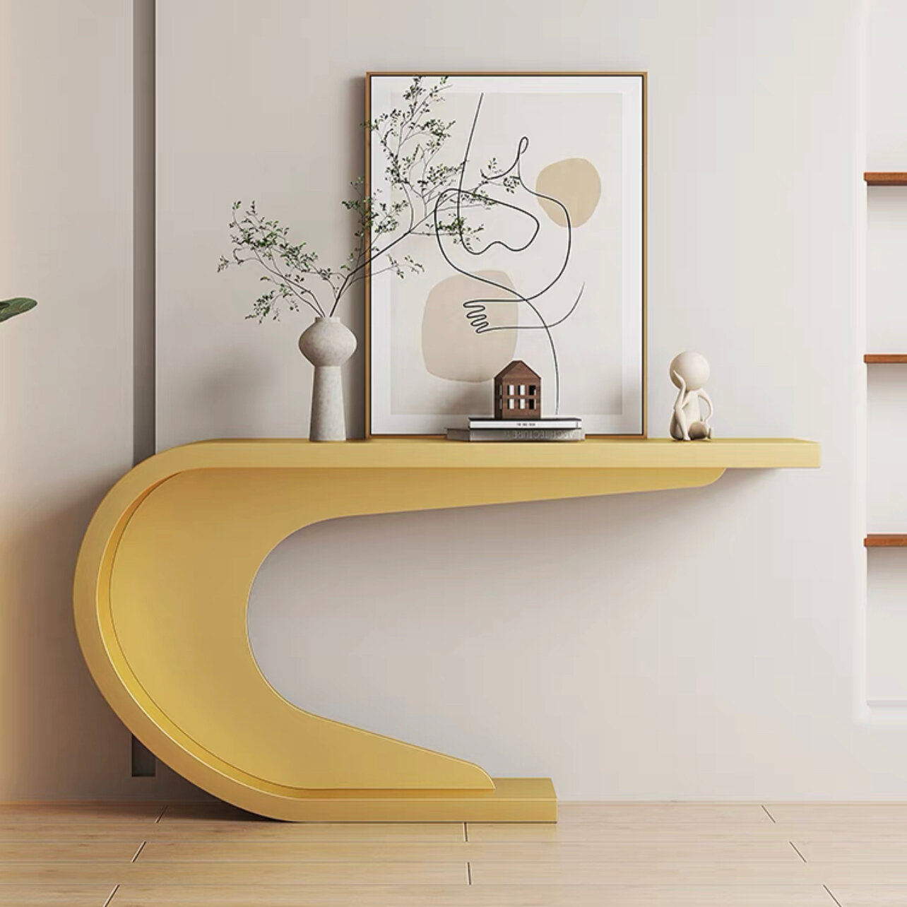 Современная консоль Coche (Цвет золото/ 100*30*75)