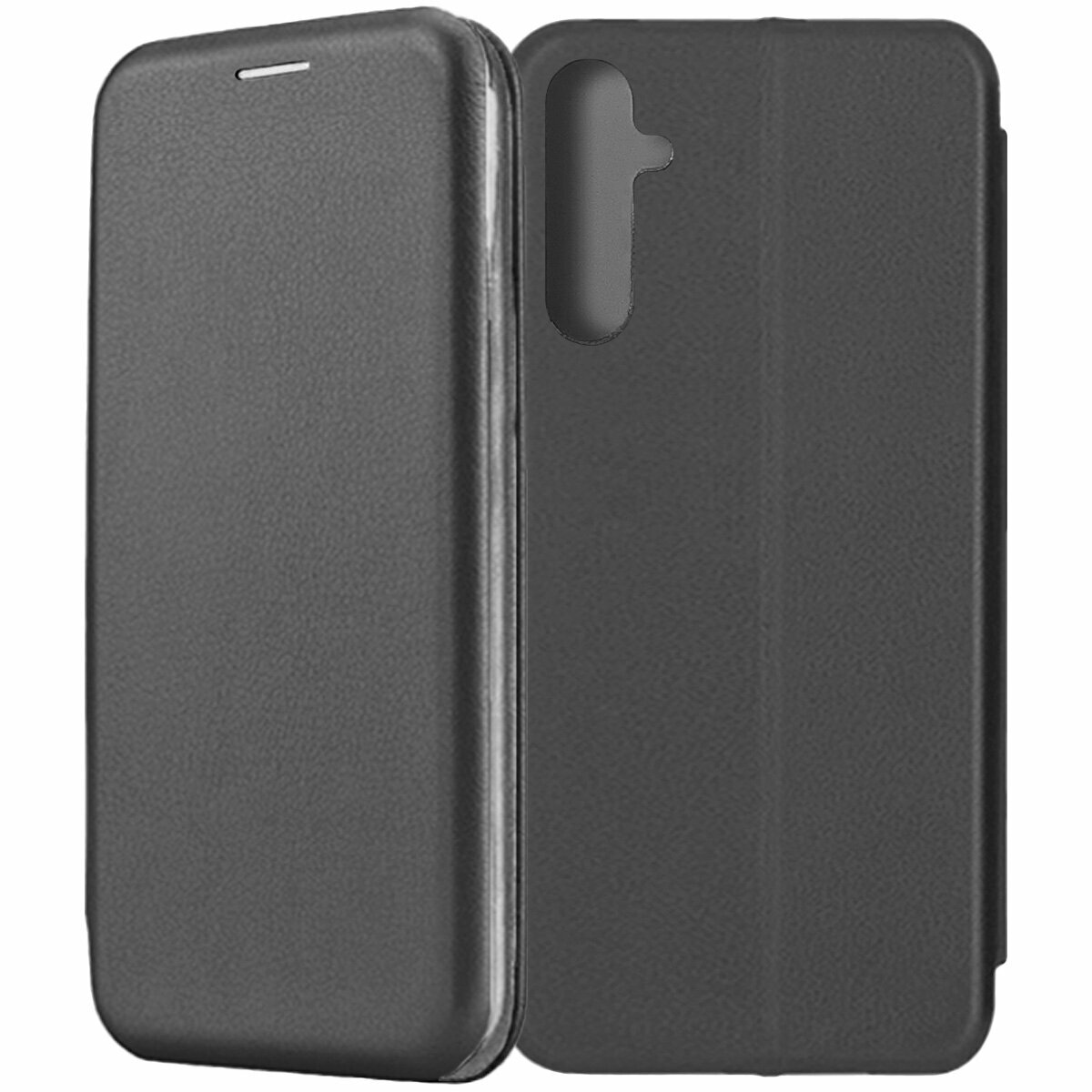 Чехол-книжка для Samsung Galaxy A05s A057 черный / подставка, отделение для карт