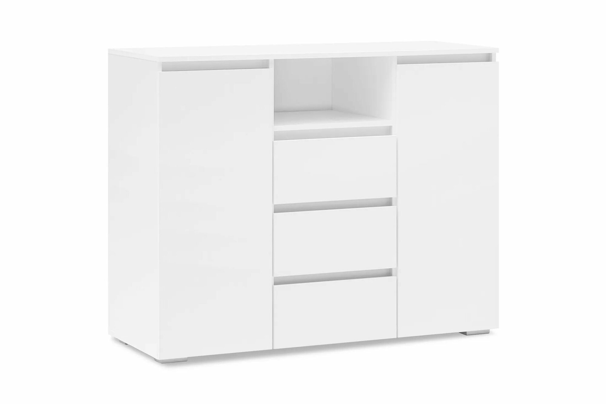 Комод Ираида белый шагрень, 120.2х46х95.8 см