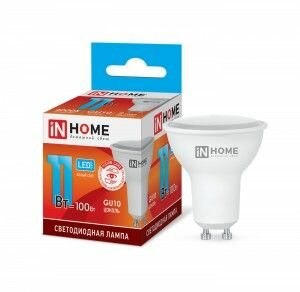 Лампа светодиодная ASD/inHome VC JCDRC GU10 220V 11W(990lm) 4000К 4K 58x50 (без пульсации) 3489