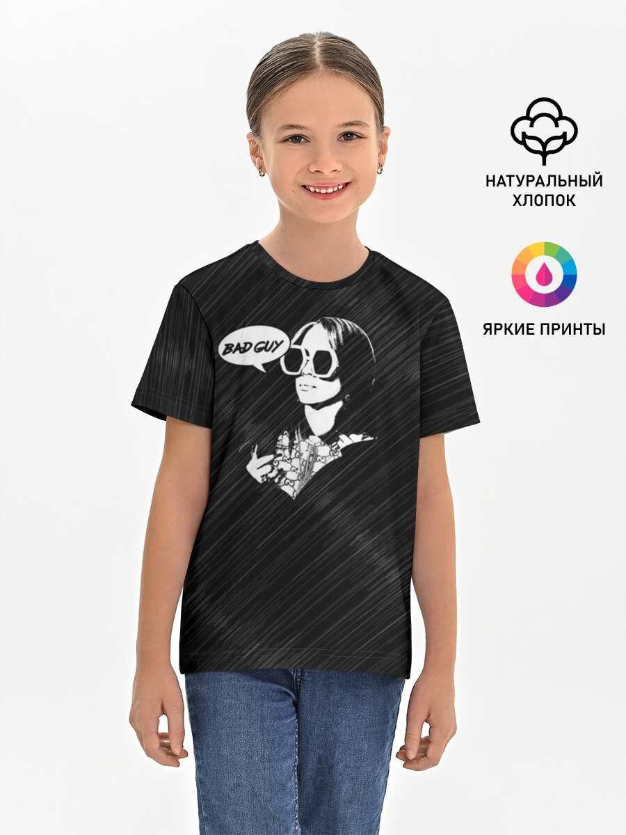 Футболка хлопковая детская Билли Айлиш Bad guy