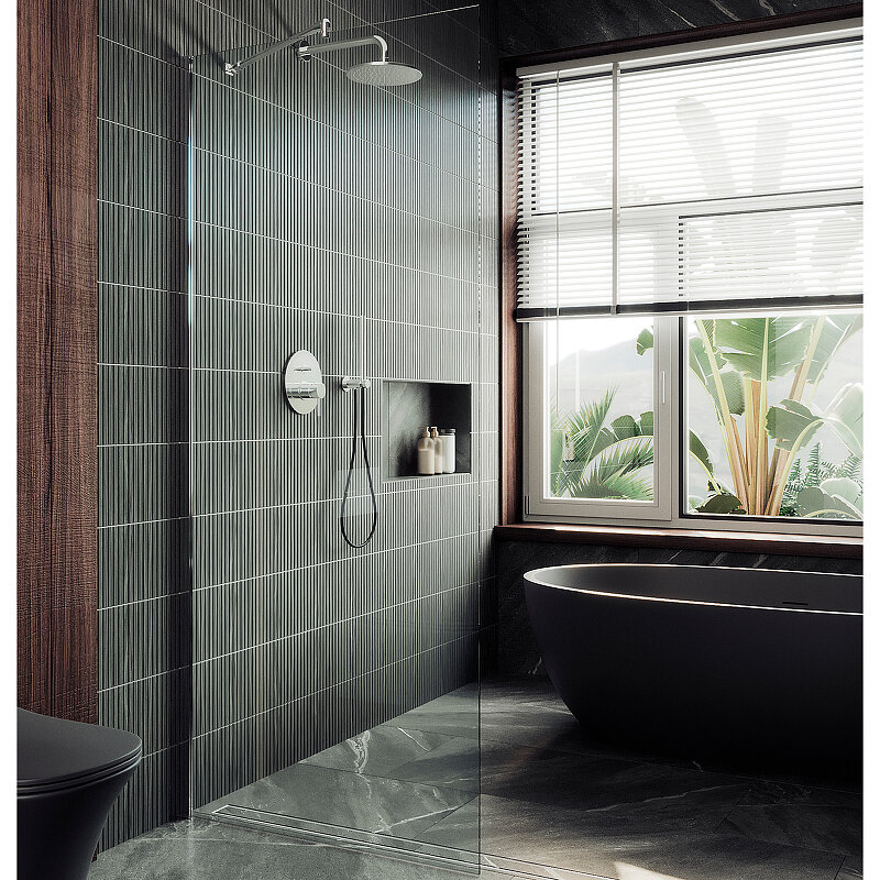 Душевая перегородка MaybahGlass 195х90 MGD-689-5ш матовая