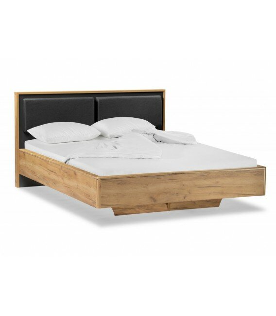 Кровать двуспальная Five 160х200 парящая дуб крафт золотой / антрацит 9493037