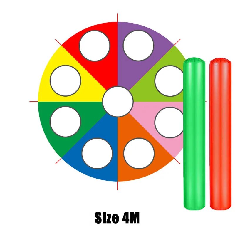 Радужный парашют для игр MEADE 4M Parachute 2 Rods