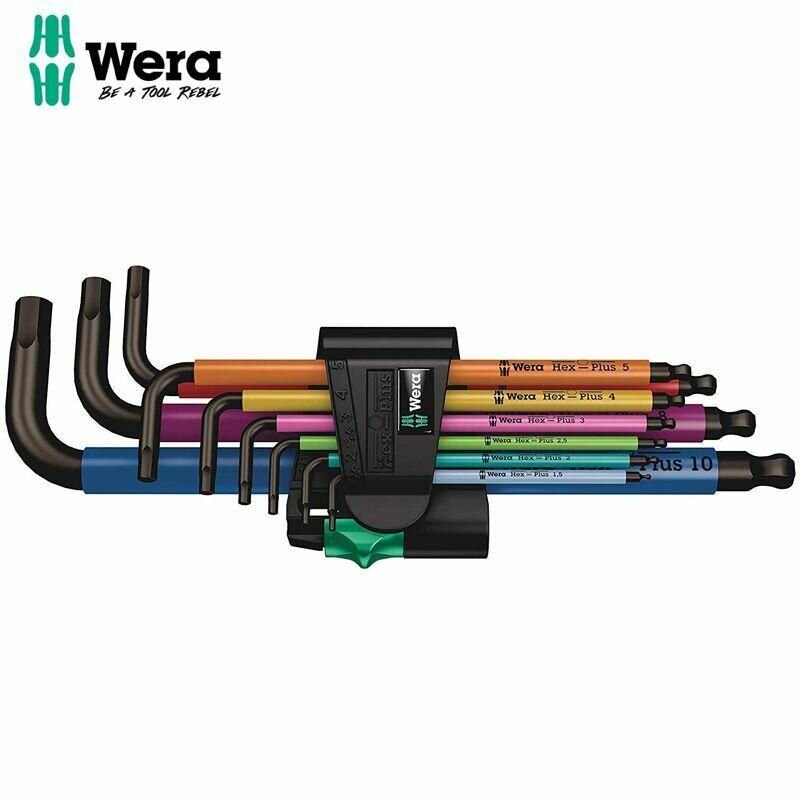 Инструмент WERA 05073593001 950 SPKL / 9 SM N SB Набор шестигранных гаечных ключей 9 многоцветных наборов L - типа