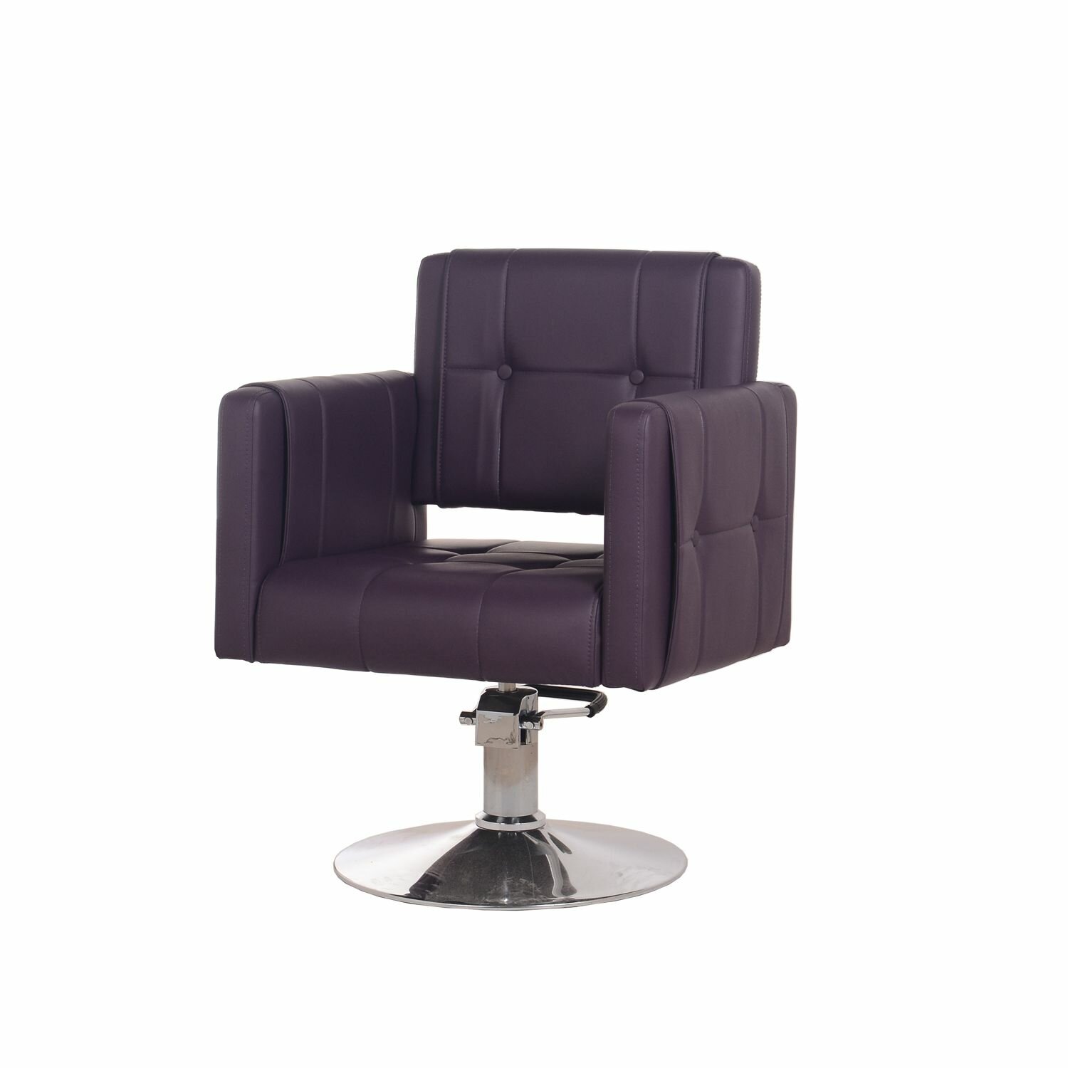 Парикмахерское кресло "Комфорт", цвет – фиолетовый, основание – диск