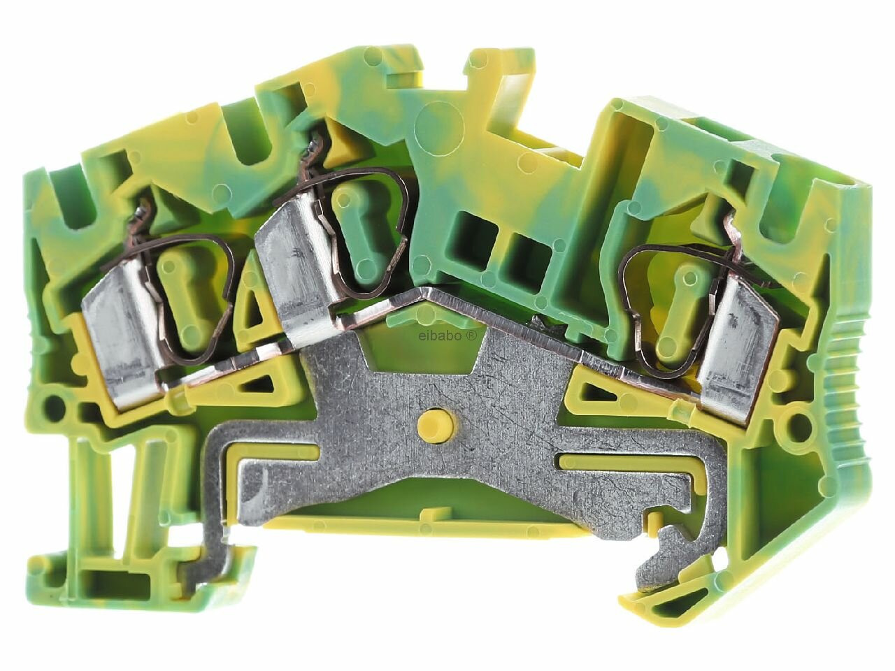 Клемма заземления Феникс Контакт STS 4-Twin-PE 3031678, 1 ярус, 3 точки, монтаж на DIN-рейку