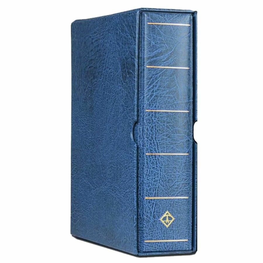 Альбом Optima G в футляре без листов, для монет, банкнот, и др, синий. Leuchtturm.