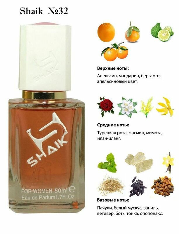 SHAIK PARIS 32 Chypre Floral COCO MADAM Парфюмерная вода 50мл Женская