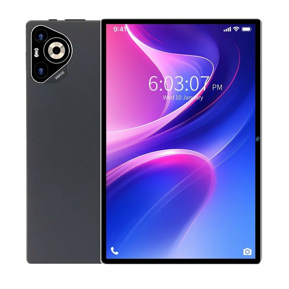 Vassmar Планшет Офисный 10,1-дюймовый планшетный компьютер P70 Pro; Android 13.0, 10.1" 16 ГБ/1024 ГБ, черный