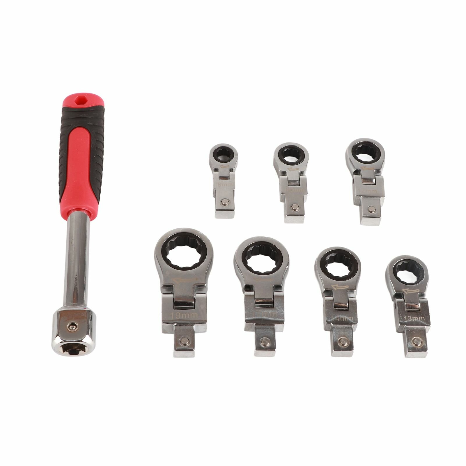 Набор гибких головок и ключей 8Pcs из хром-ванадиевой стали для технического обслуживания (Модель: 2041)