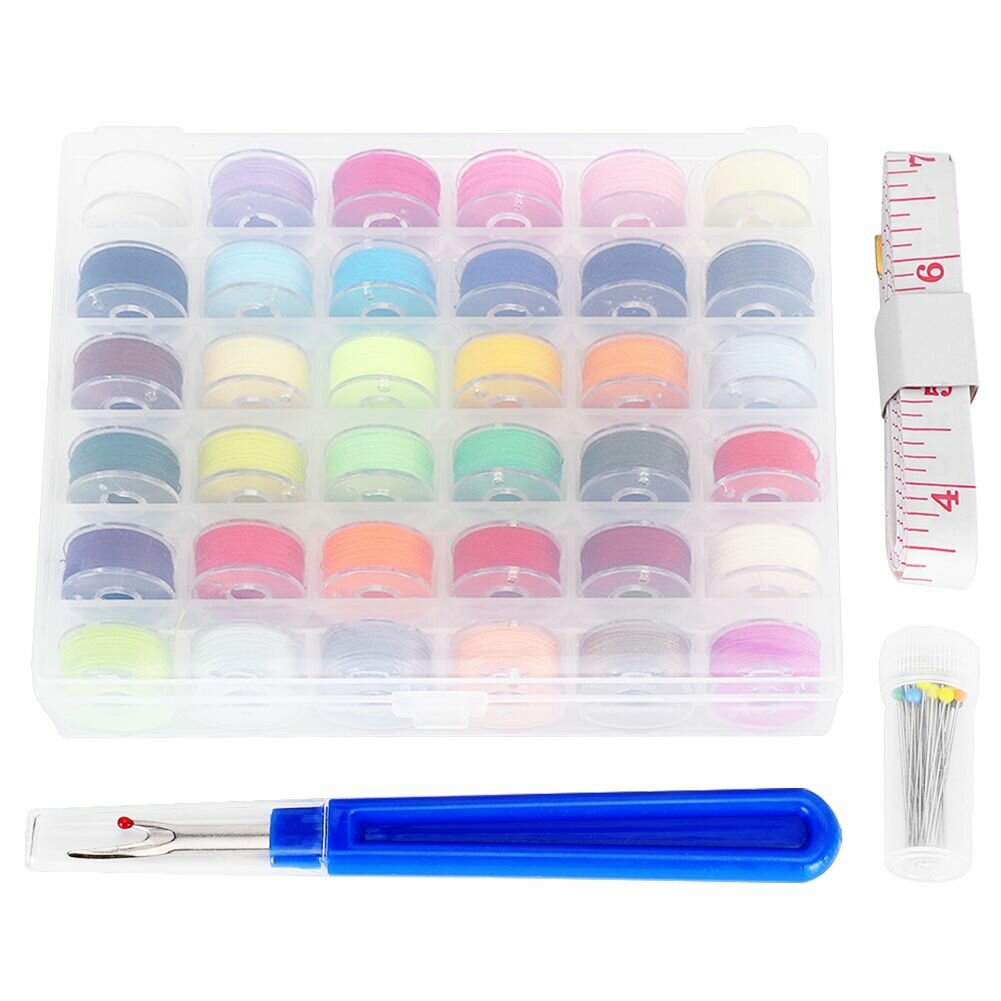 Катушка с нитками прозрачная для швейной машины и вышивки