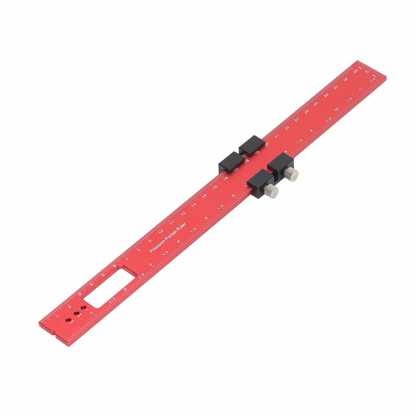 Линейка 300 мм, алюминий, для разметки с упором