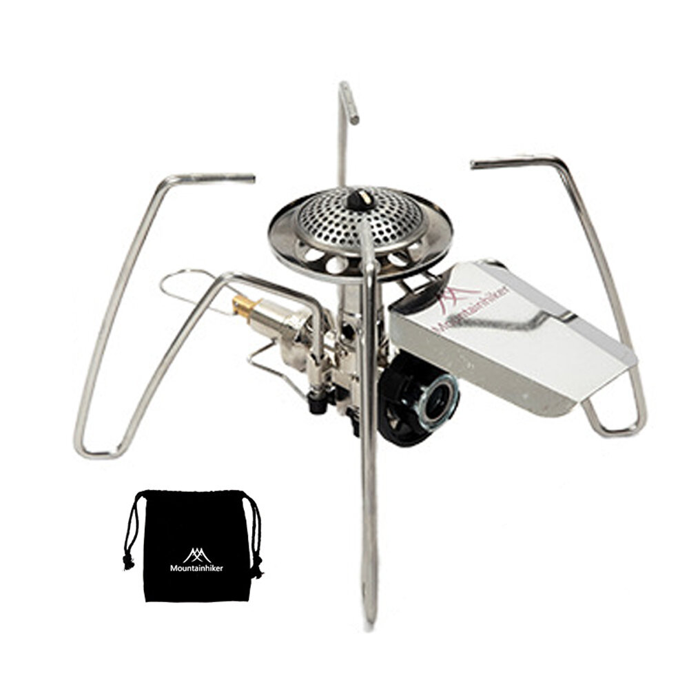 Печь с электронным зажиганием, металлическая печь для кемпинга на открытом воздухе, портативная печь для пикника и барбекю, складная печь, картриджная печь, кухонный аксессуар для газовой плиты.