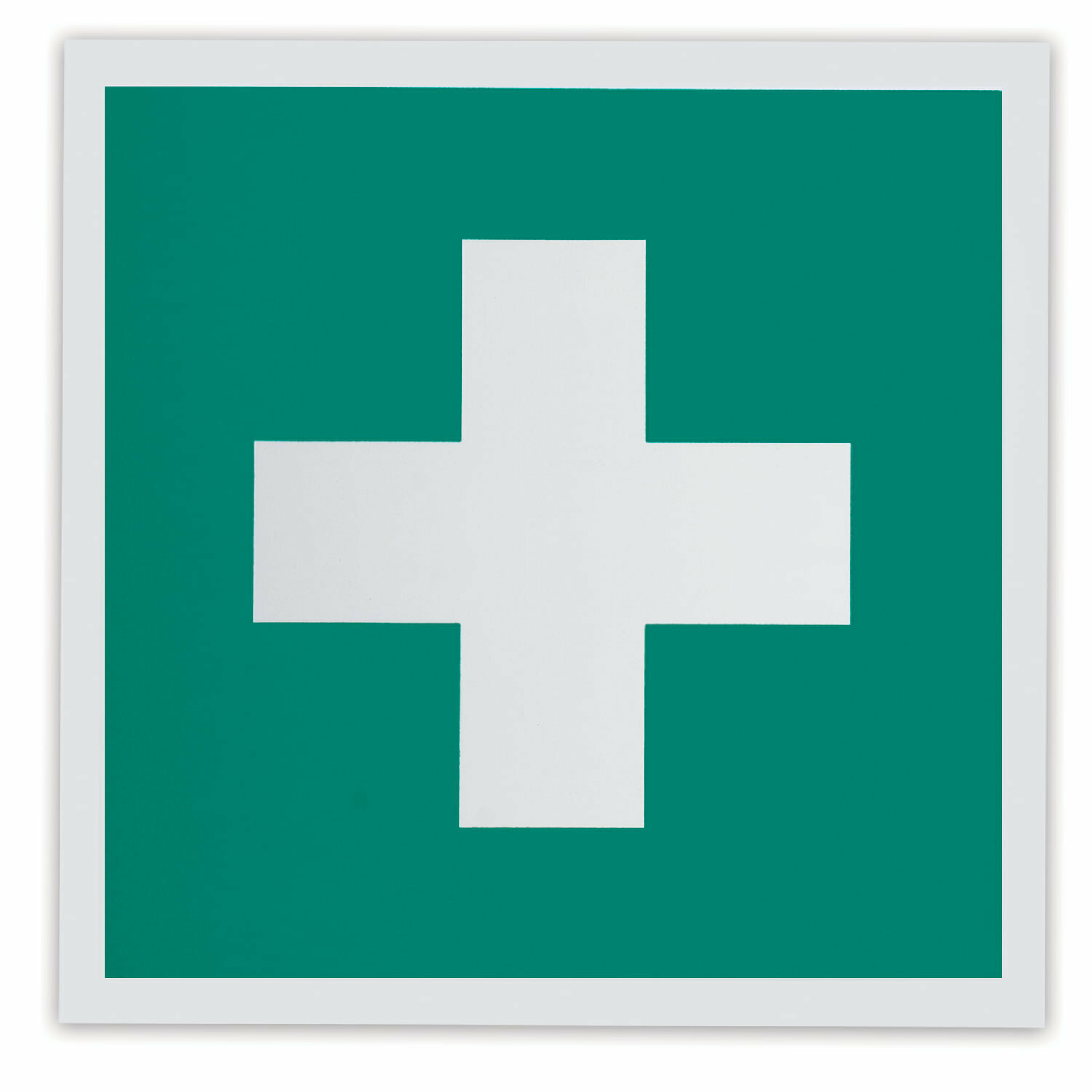 Знак "Аптечка первой медицинской помощи", 200х200 мм, самоклейка, фотолюминесцентный, ЕС 01