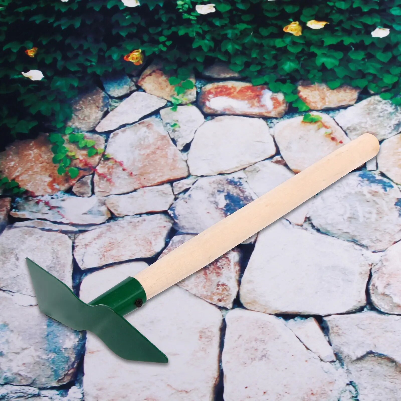 Мотыжка комбинированная с деревянной ручкой, металлическое лезвие, для бережного рыхления почвы