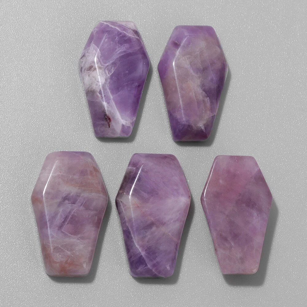 5 Кабошонов Агат Кварц Фиолетовый NO.20 Purple mica