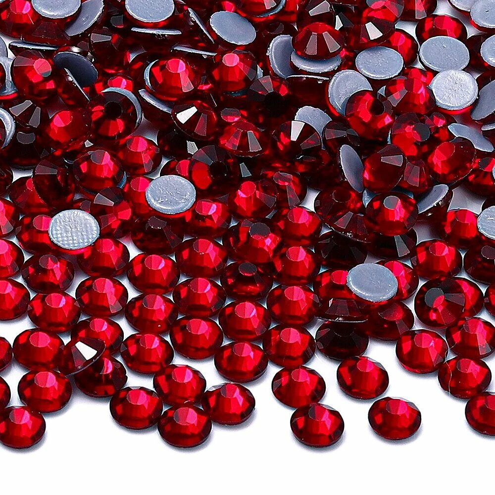 Красные стеклянные стразы Dark Siam SS6-1440Pcs для декора