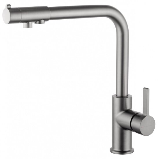 Смеситель для кухни Wonzon & Woghand c подключением фильтра , Темный графит (WW-88458008-BGM)