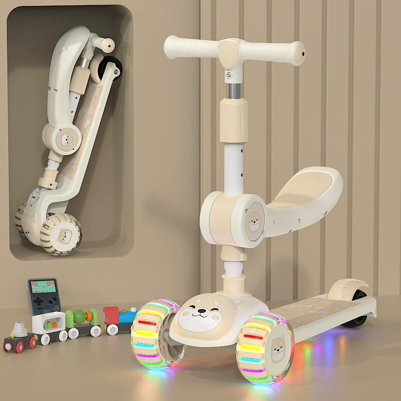 Детский 3-в-1 самокат | Трансформер (беговел/самокат) | Складной