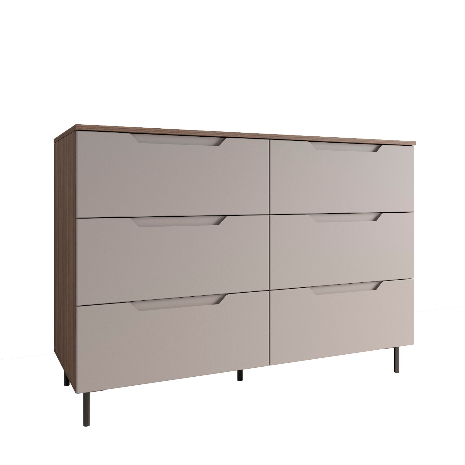 МС Роза / Комод 1300 Тренто Бежевый Скин (Базовая комплектация) (ДСВ)