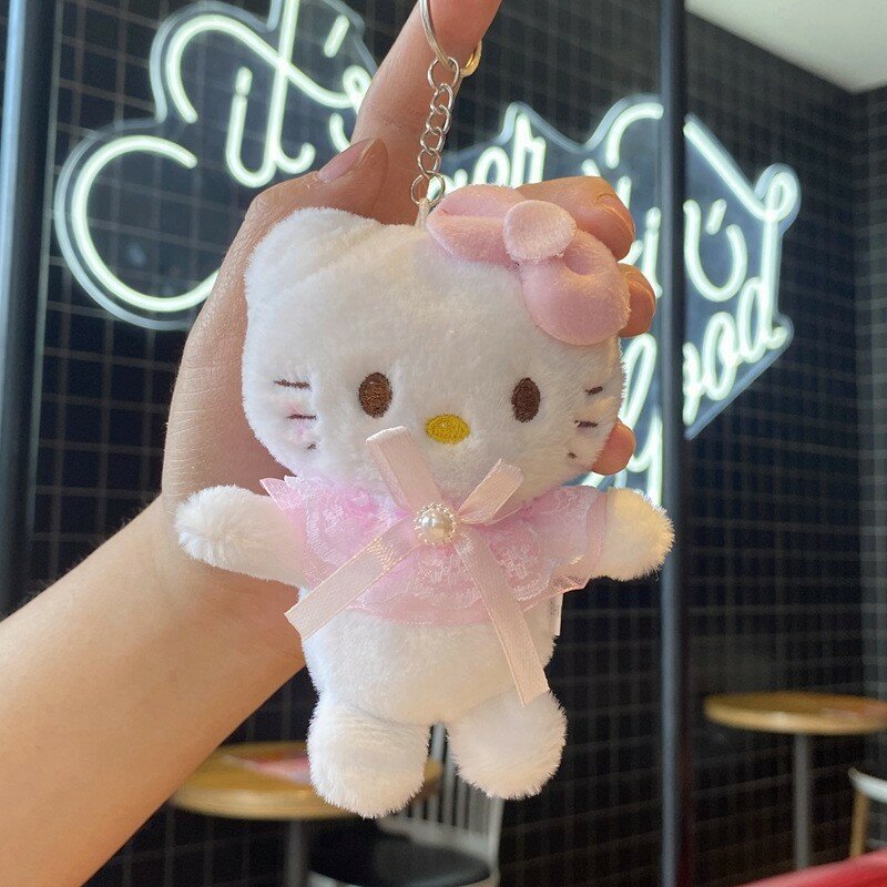 Мини-плюшевая брелок с металлической крючком для украшения сумки