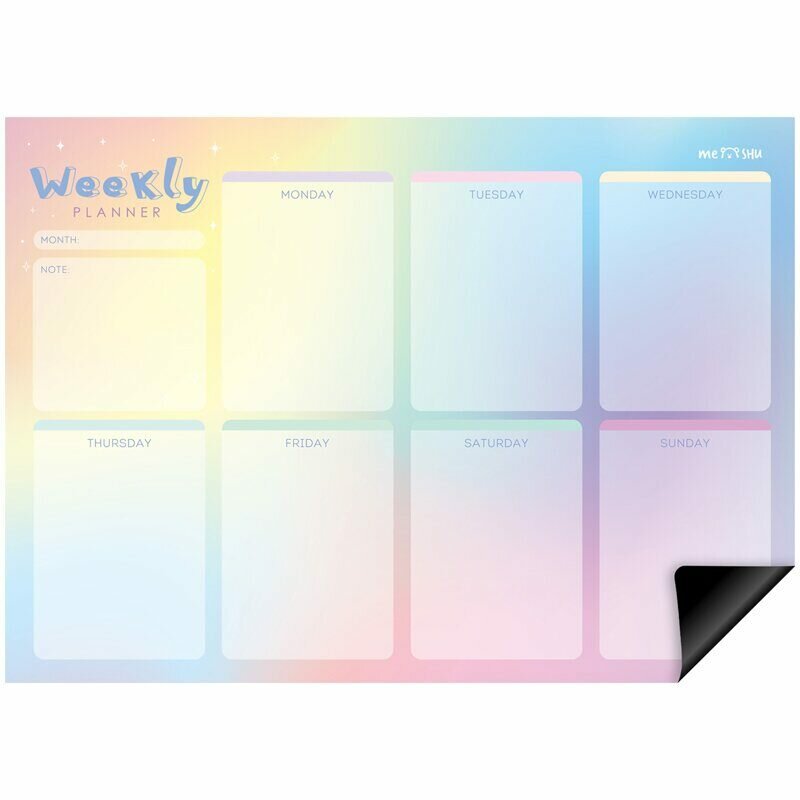 Магнитный планер на неделю MESHU А4, Gradient, с маркером, MS_47323/343698