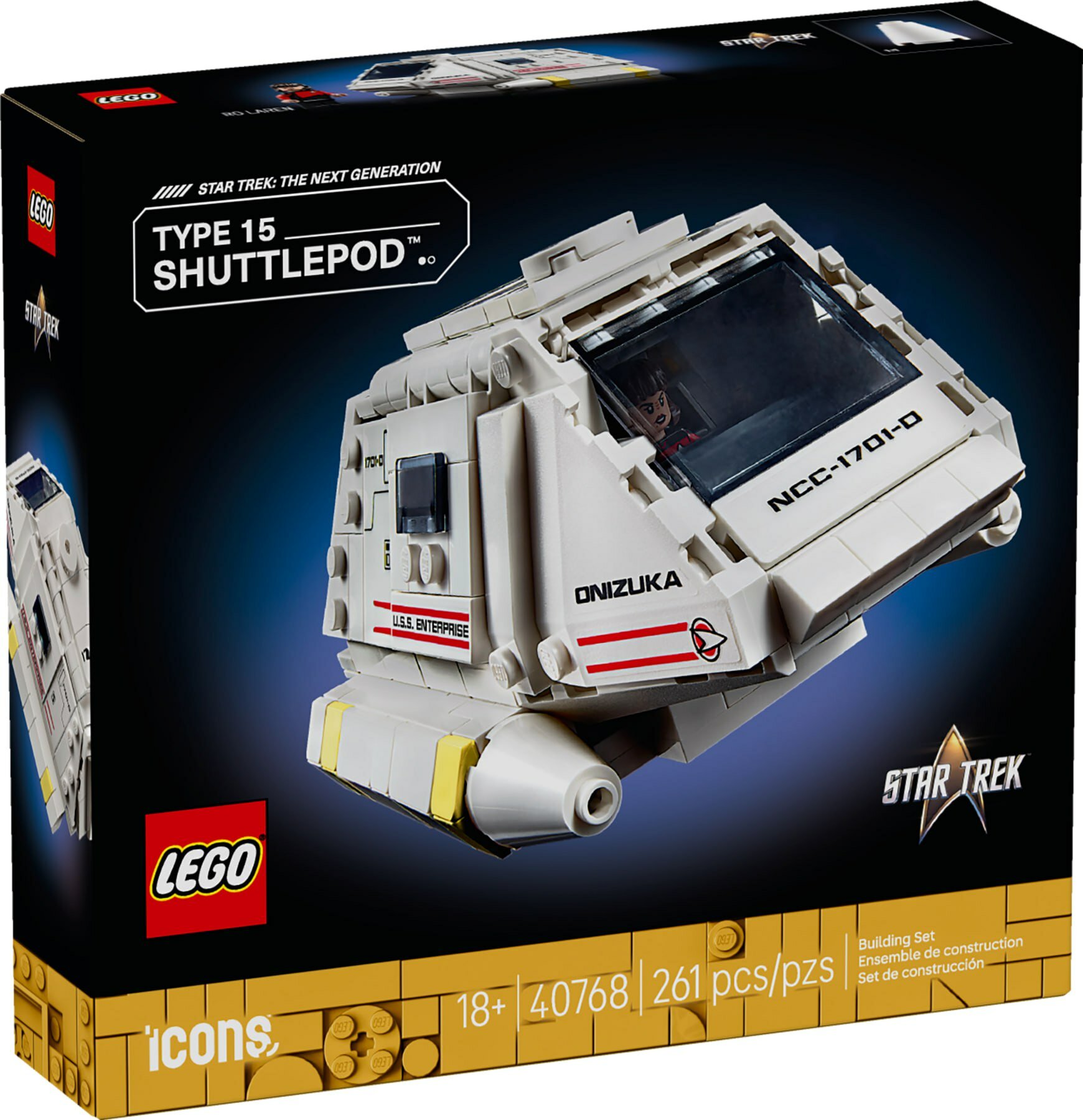 Конструктор LEGO Icons 40768 Звездный путь: Shuttlepod type 15, 261 дет.