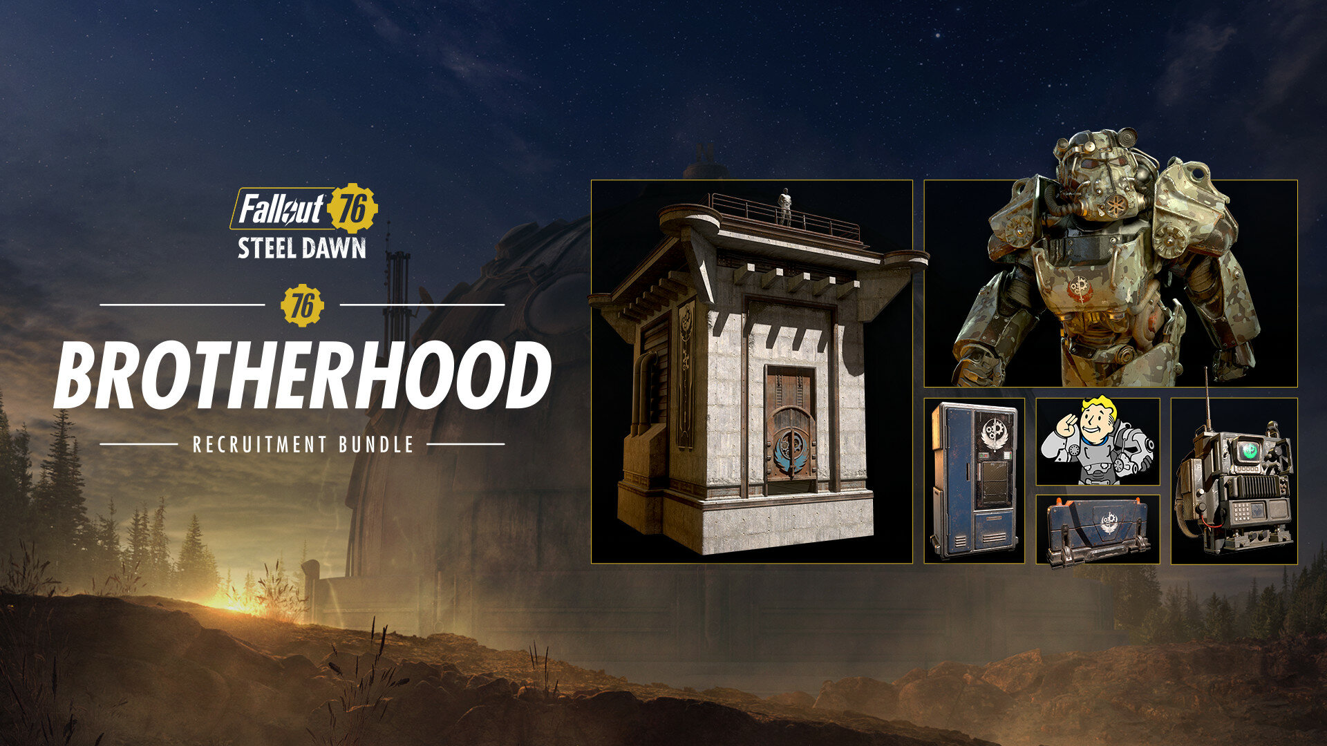 Fallout 76 - Brotherhood Recruitment Набор DLC Steam Ключ • Активация Steam