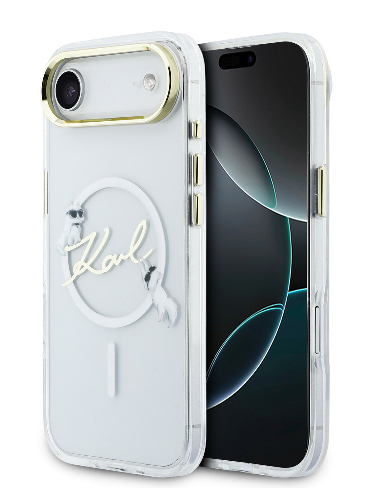 Чехол Karl Lagerfeld на iPhone Air, с магнитами MagSafe, с принтом IML Choupette, прозрачный