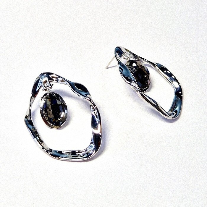 Серьги, серебро, 925 проба, фианит