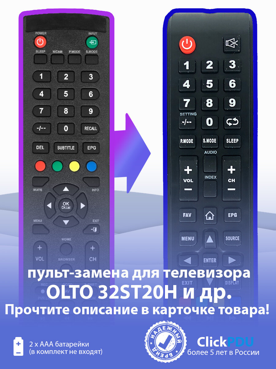 Пульт для телевизора OLTO 32ST20H