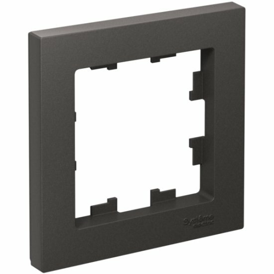 Рамка Systeme Electric (schneider Electric) 1-пост. AtlasDesign базальт, ATN001401