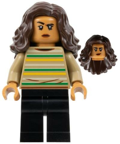Минифигурка Lego sh0894 MJ (Michelle Jones) - Dark Tan Striped Sweater, Dark Brown Wavy Hair