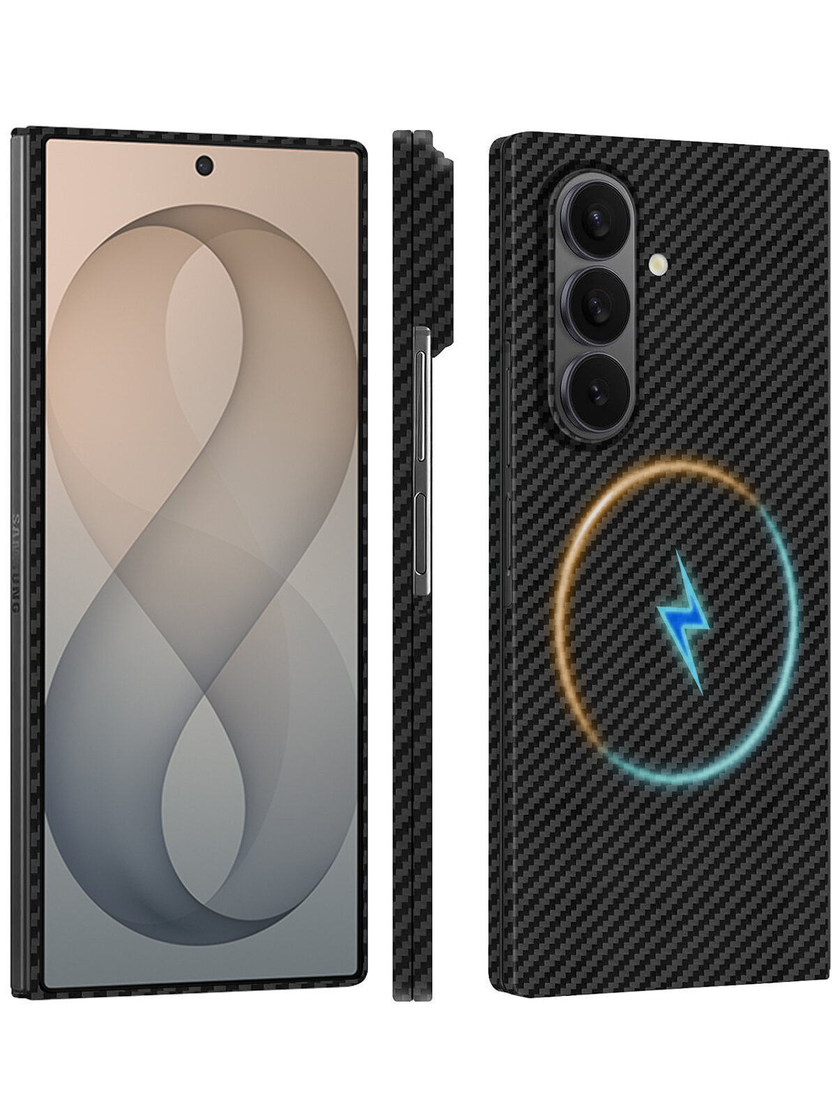 Чехол углеродного волокна для Samsung Galaxy Z Fold 8 Ultra