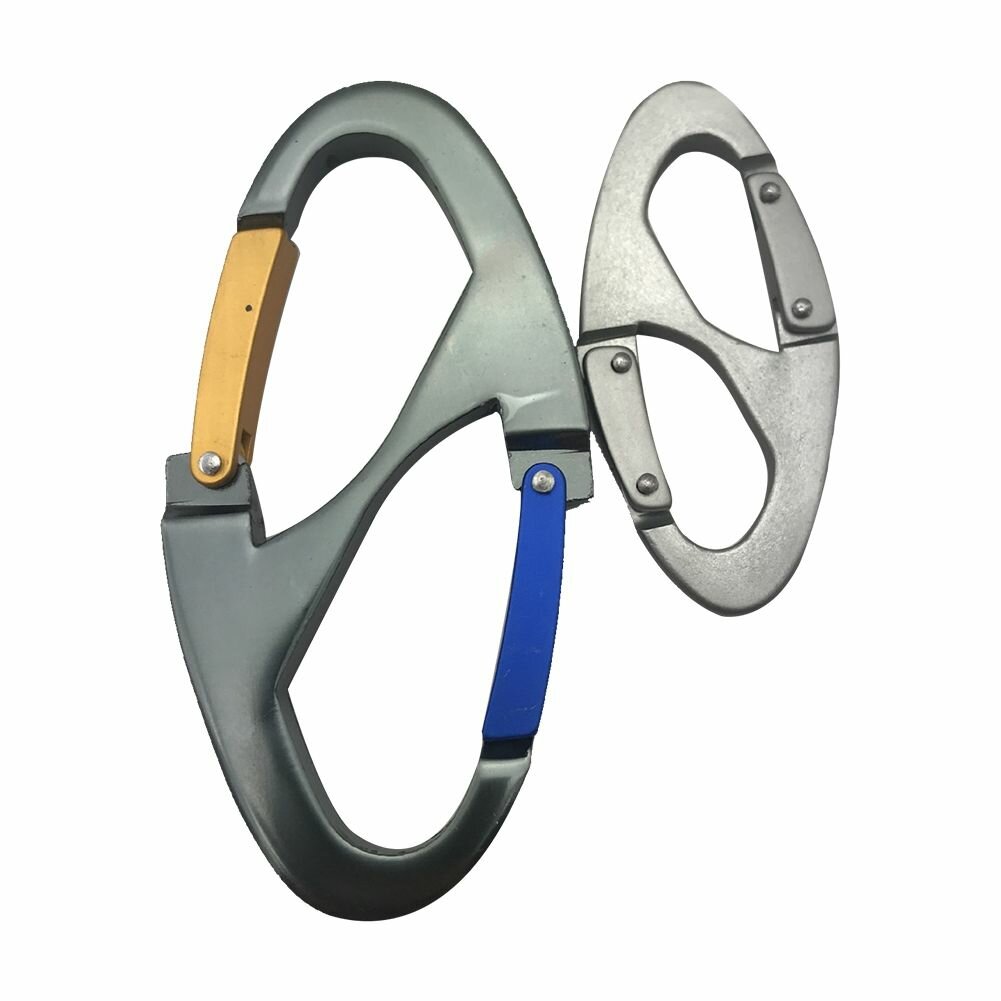 Алюминиевый сплав Открытый альпинистский карабин Многофункциональная безопасная пряжка с замком