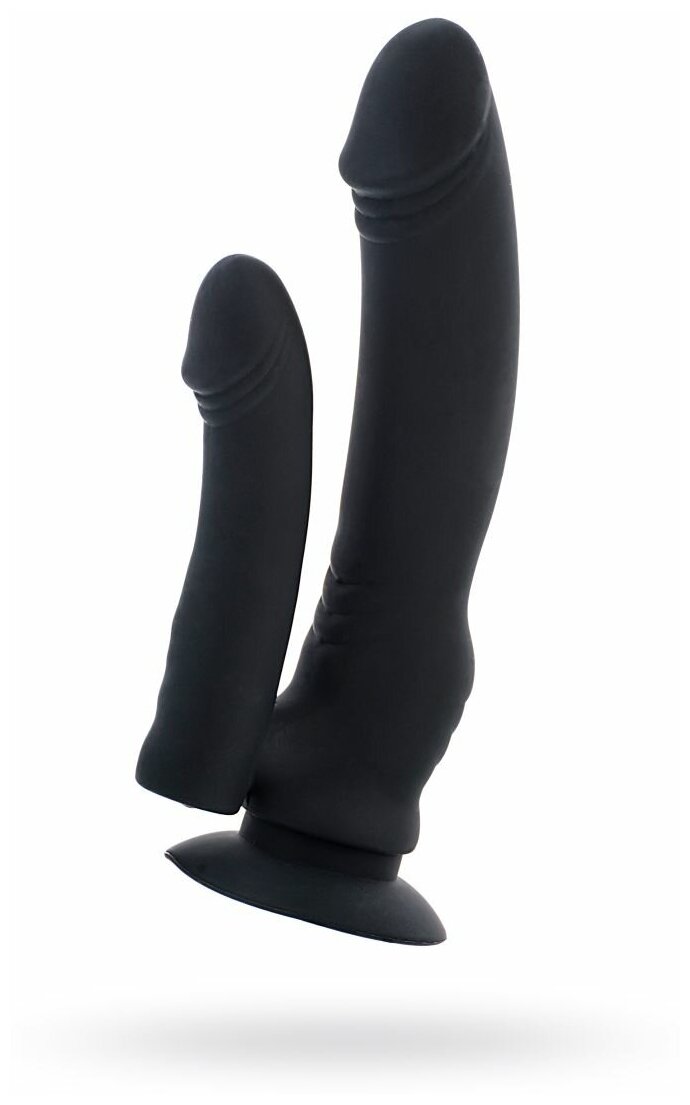 Вибратор для двойного проникновения Black & Red Double Penetrating Vibrator, черный