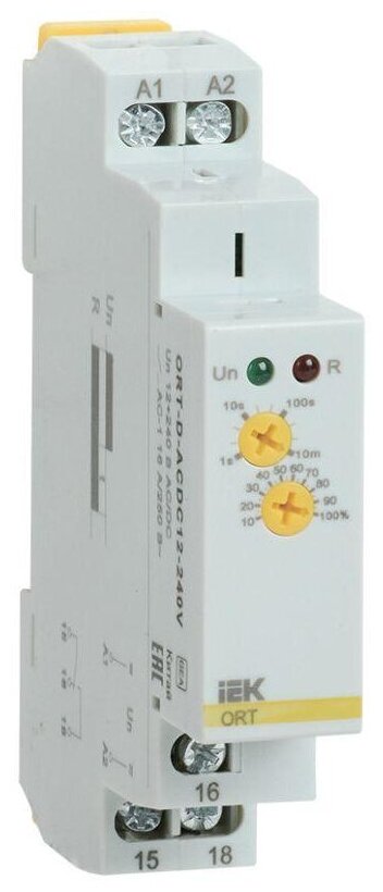 Реле задержки выключения при снятии питания ORT 12-240В AC/DC, IEK ORT-D-ACDC12-240V (1 шт.)