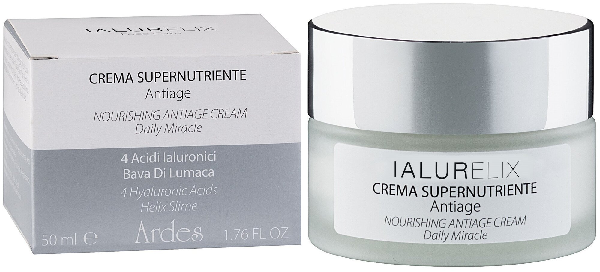 Крем для лица, шеи, декольте Ardes антивозрастной суперпитание, увлажнение Гиалуреликс. Crema supernutriente, idratante antiage Ialurelix, 50 ml