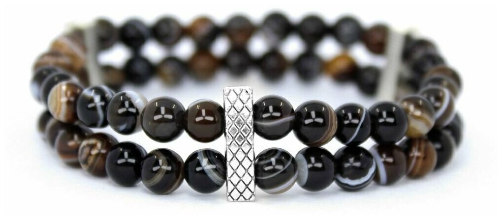 Эластичный браслет, агат