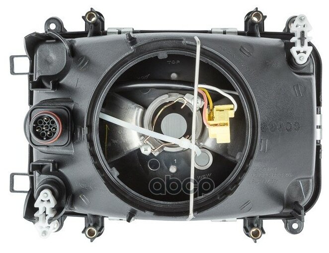 Фара ! (E4) левая прямоуг. лампа H4 без электрокорректора DAF 95XF Depo арт. 4501102LLDEN