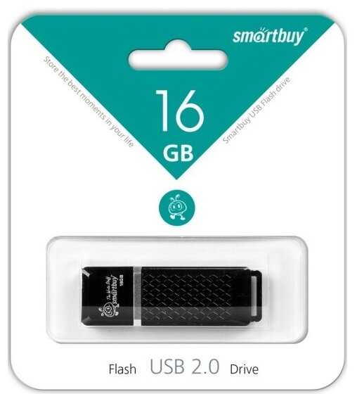 USB флешка Smartbuy 16Gb Quartz black USB 2.0