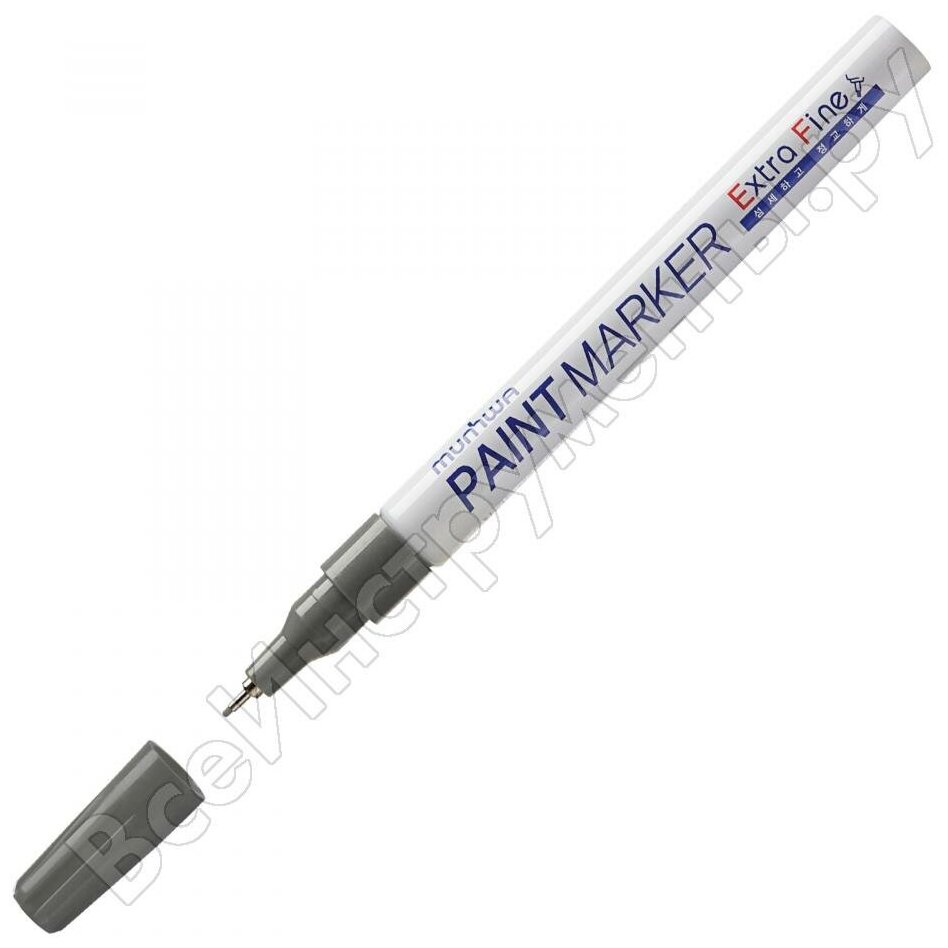 Маркер краска Munhwa серебро, 1 – светостойкий быстросохнущий маркер-краска, подходит для металла, камня, керамики