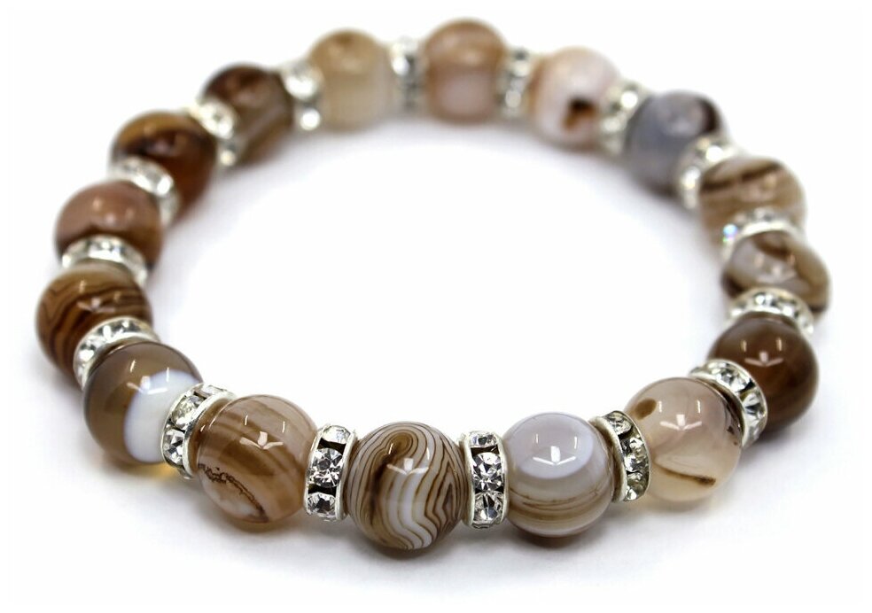 Браслет-нить, агат