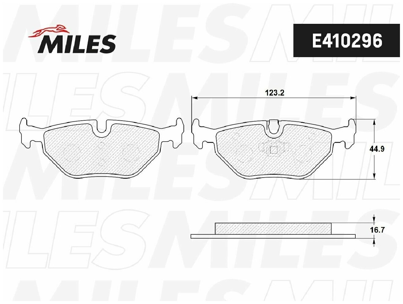 Колодки тормозные дисковые задние Miles E410296 для а/м BMW 3, 5 (89-97)